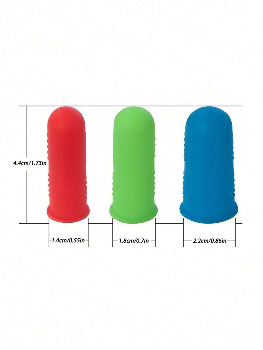 3 Pièces Protège-doigts En Silicone, Protège-doigts En Silicone Pour ...