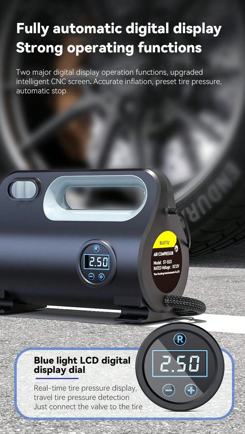 Vehicle Mounted Inflation Pump Intelligent Digital Display High-Power ...