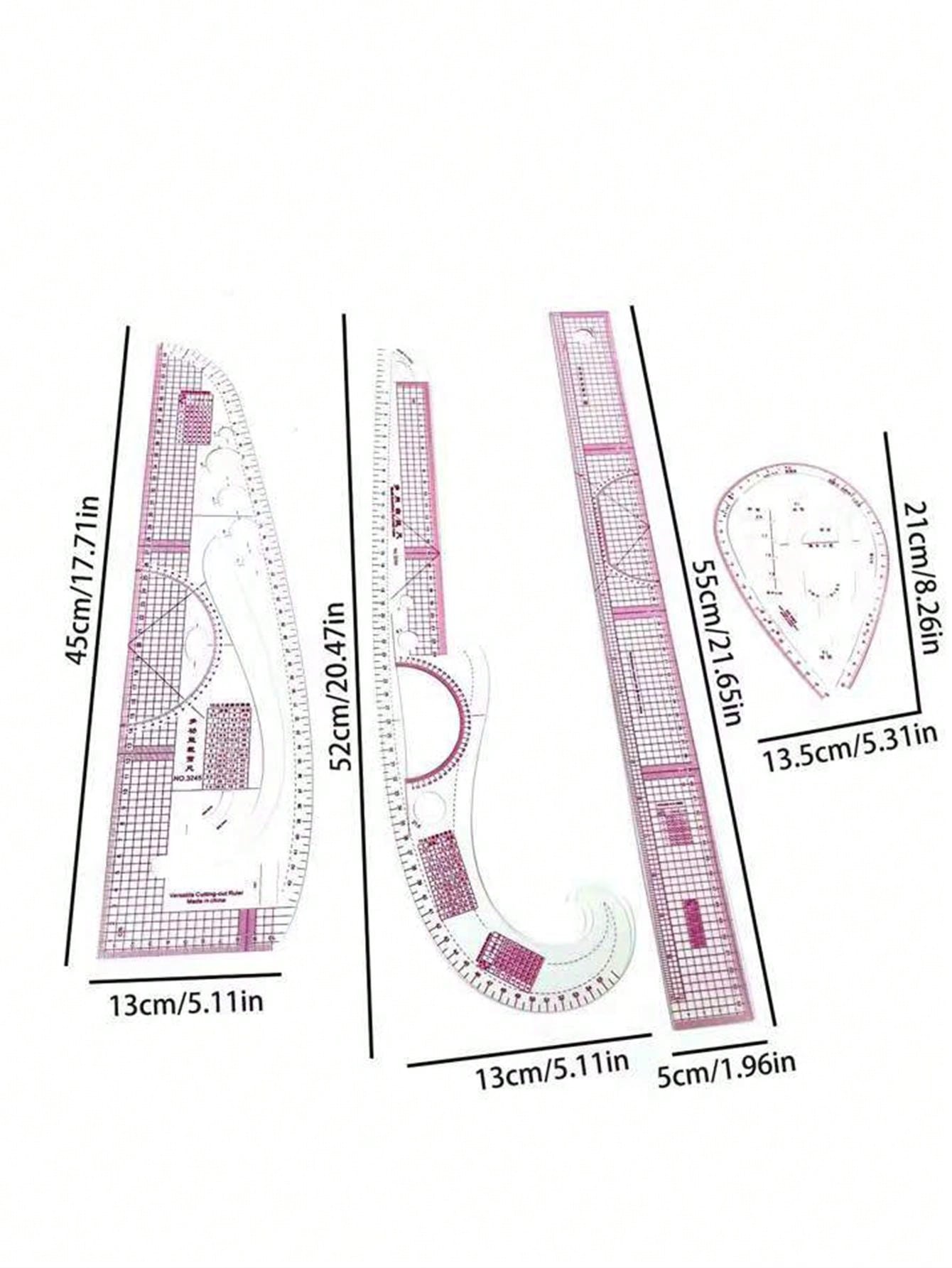 1pc Soft Fabric French Curve Metric Ruler For Sewing, Tailoring ...