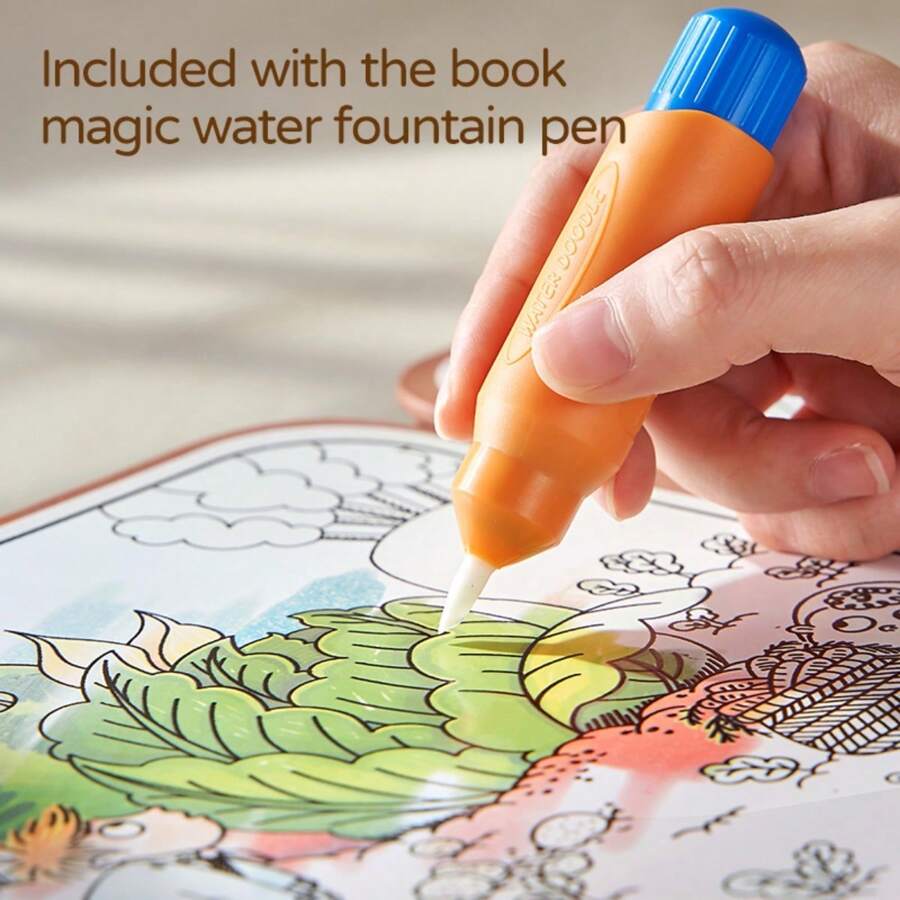 10 Pages Water Doodle Book With Quiet Book 2-In-1, Magic Drawing With ...