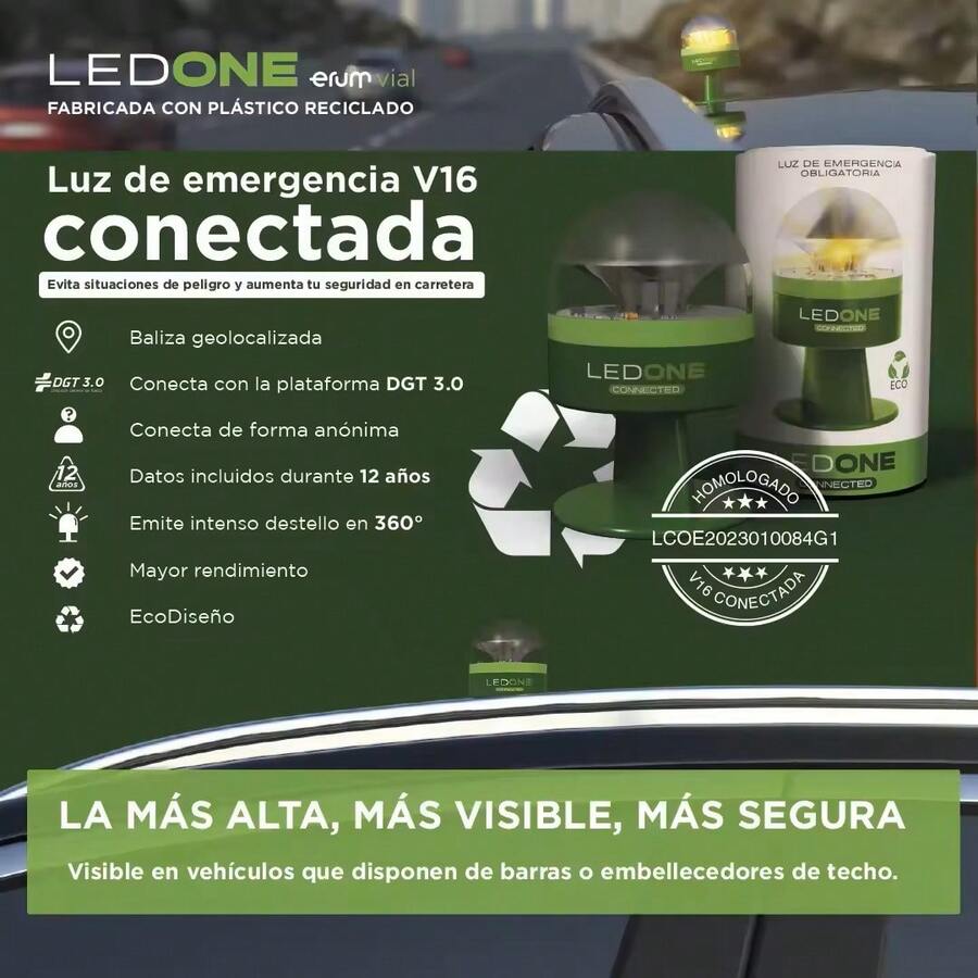 LED One Connected - Official V16 Car Emergency Beacon Light - DGT ...