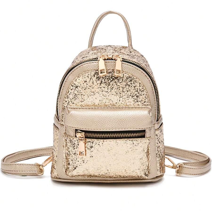 I IHAYNER Women Cute Sequin Mini Backpack Leather Purse Women Backpack ...