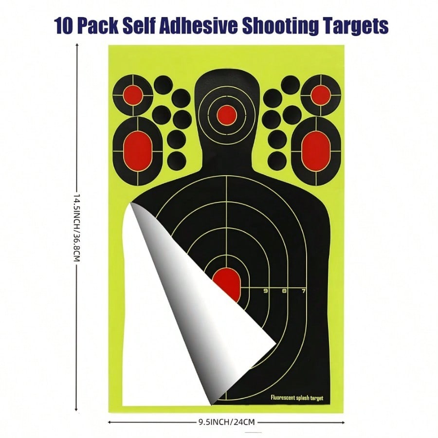 Shooting Targets, Splatter Reactive Targets 5 & 10 Pack Silhouette ...