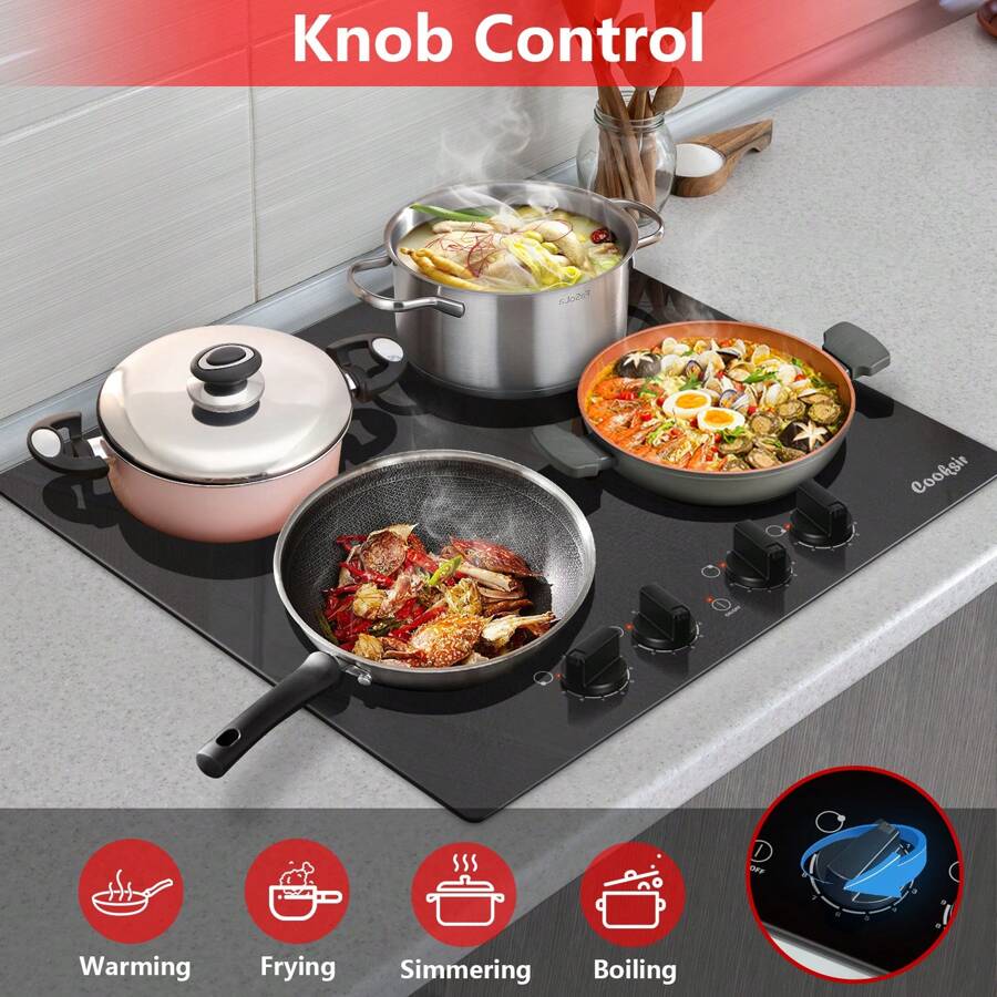 Cooksir Induction Hob 4 Zone, 7000W, Electric Hob 59cm Built-In Hob ...