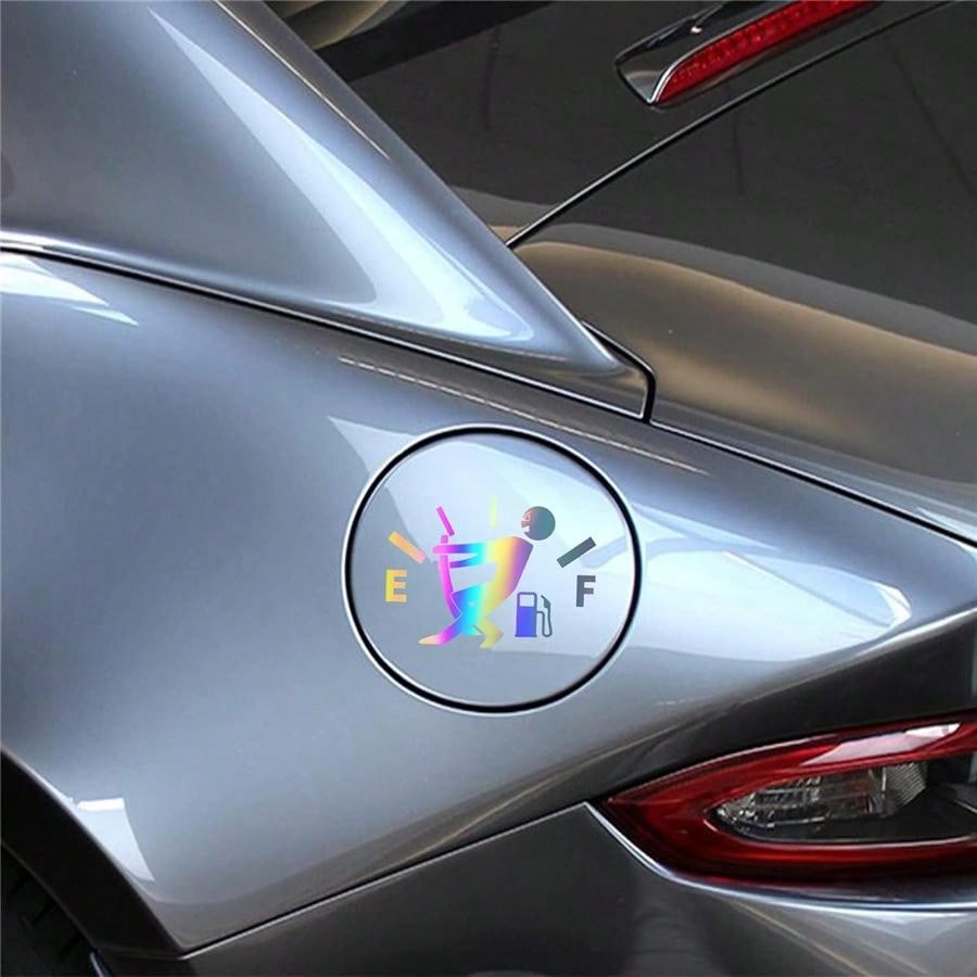 1pc High Consumption Fuel Sticker, EF Fuel Tank, Reflective Car Sticker ...