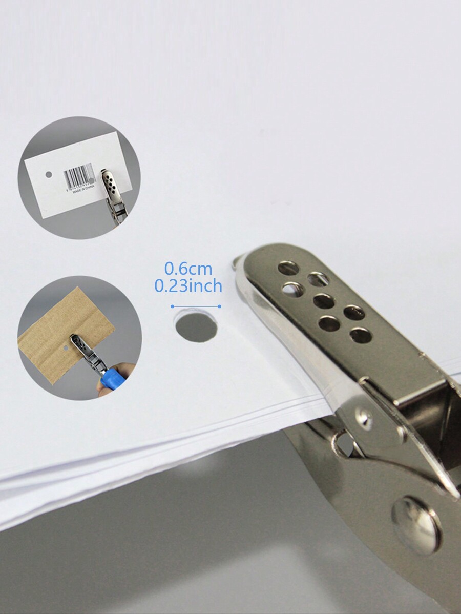 Handheld Binding Puncher With Circular Hole Paper Punch Tool, Portable ...
