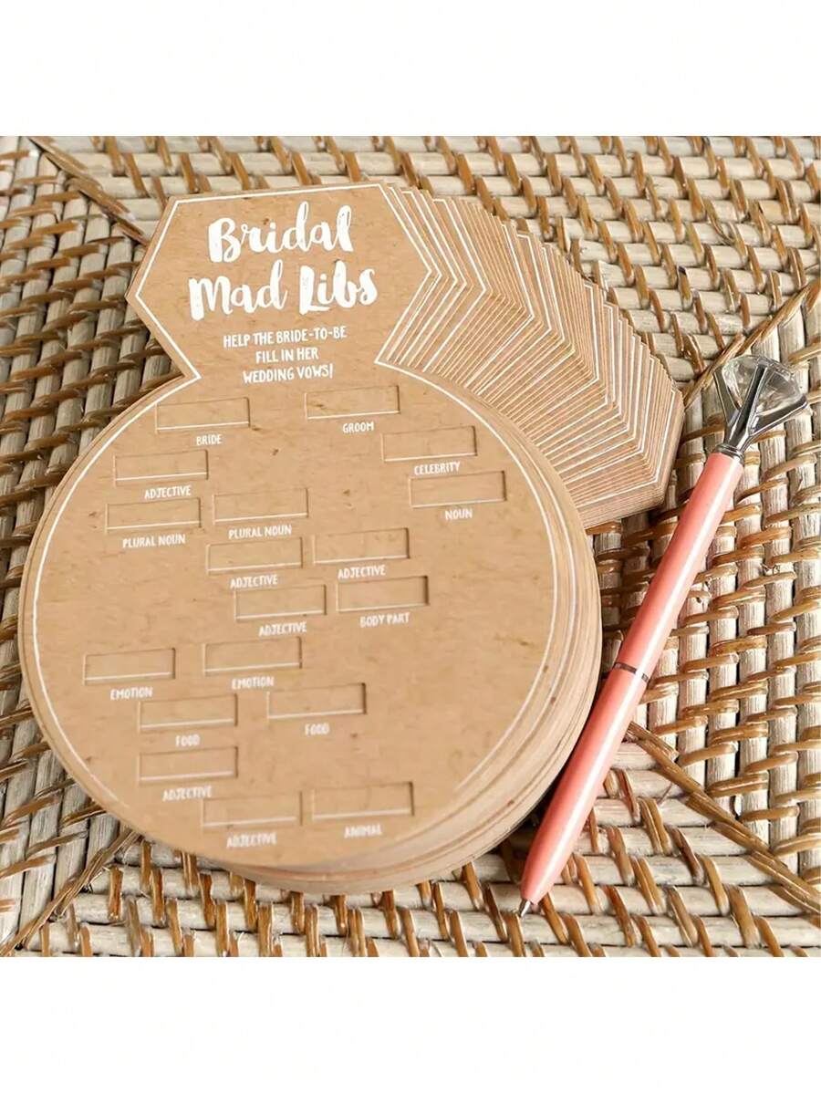 10pcs Bridal Shower Games, Ring Shaped Mad Libs Cards Wedding Shower ...