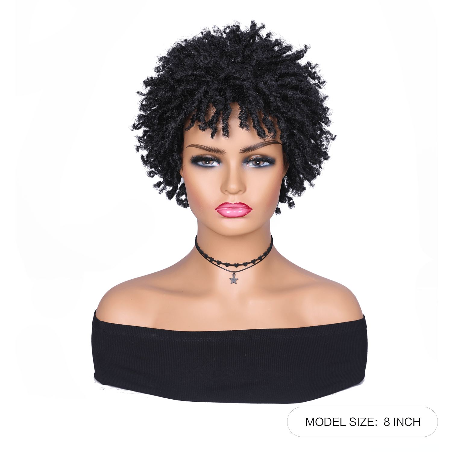 6 Inch Short Dreadlock Wig For Women Afro Curly Twist Wig Synthetic ...