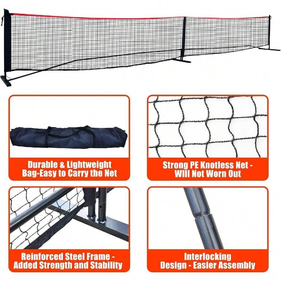 Kapler Pickleball Net Set Pickleball Nets Portable Outdoor Pickleball ...