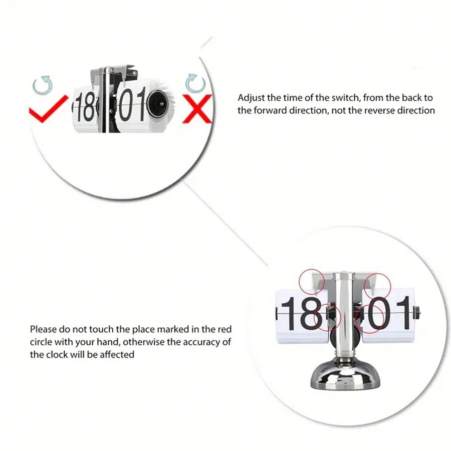 Flip Clock Vintage Desk Clock Retro Flip Down Clock,Flip Digital Clock ...