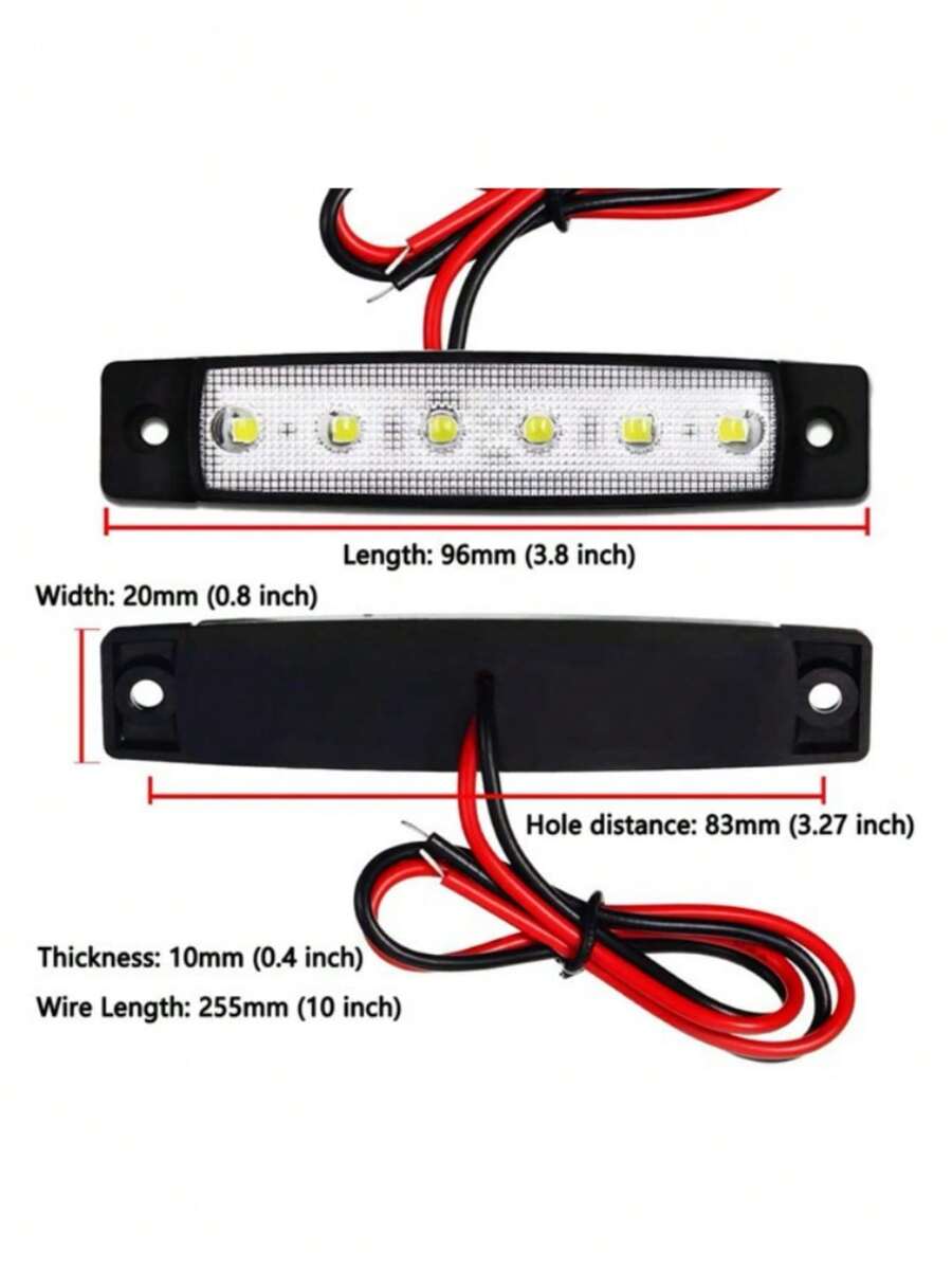 8 Piezas Luces De Advertencia Para Camión Siempre Encendidas De 24v A ...