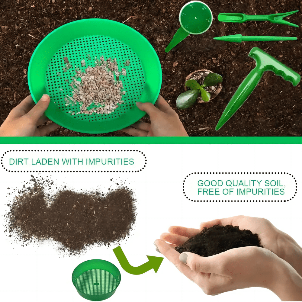 1 Set, Plastic Gardening Supplies For Soil Screening, Green Soil ...