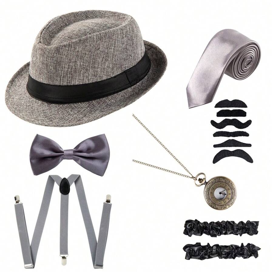 Mens' Vintage 1920s Accessories Set Great Gatsby Costume Accessories ...