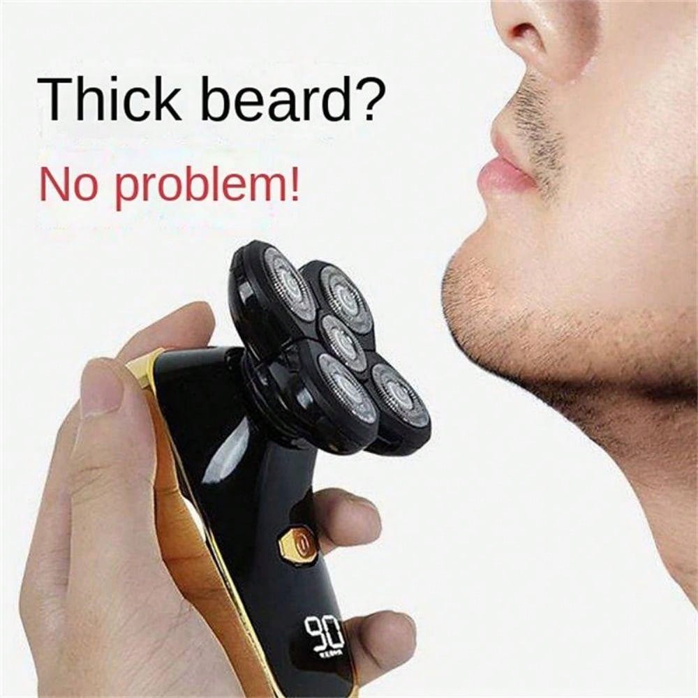 Electric Shaver For Bald Men, 5-In-1 Head Shaver With 5-Headed Rotating ...
