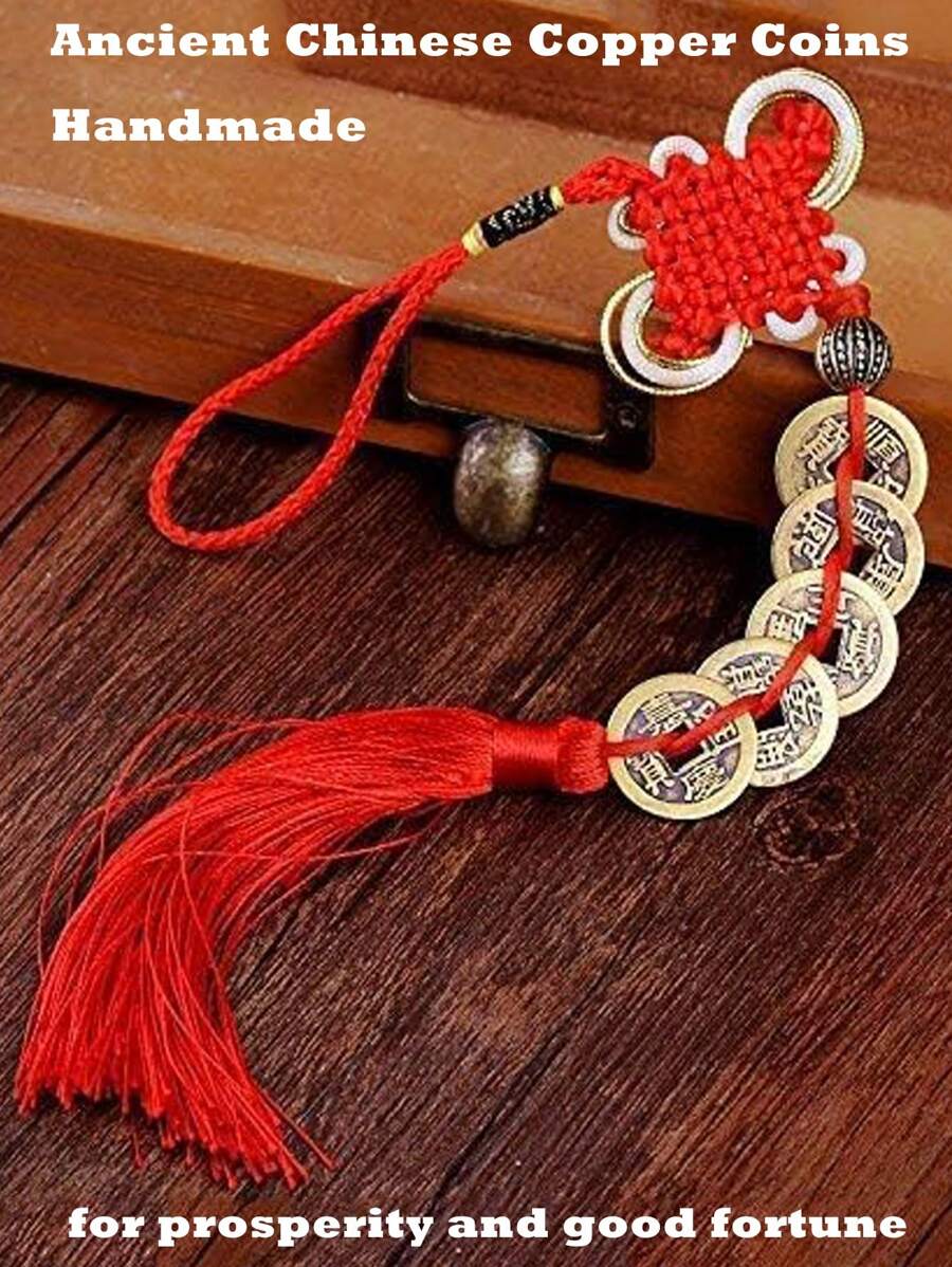 Feng Shui Coins For Wealth And Success, Lukcy Coins With Chinese Knot ...