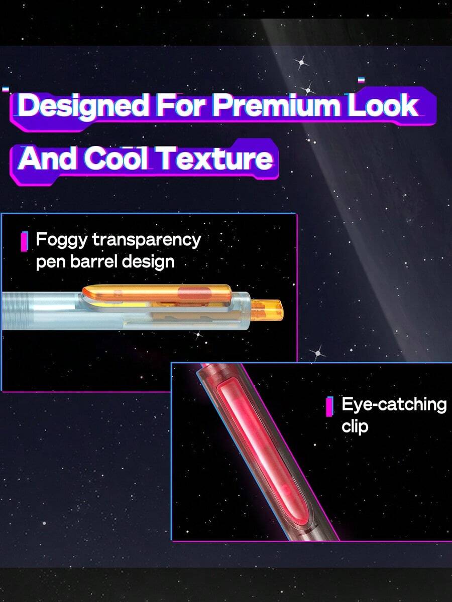 WRITECH Gel Pens Fine Point: Black Ink 0.5mm Retractable Pen No Smear 4ct With 4 Refills Quick ...