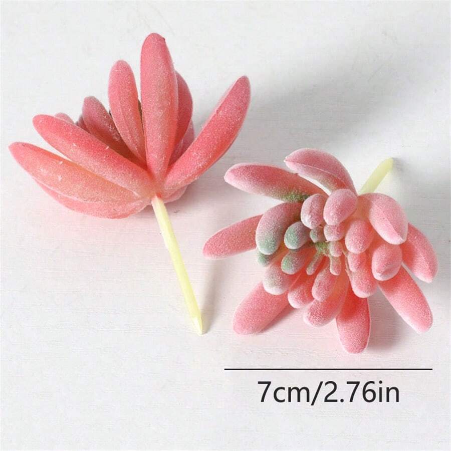 1pc Pine Cone Shaped Red-Tone Faux Plant With Flocking Texture ...