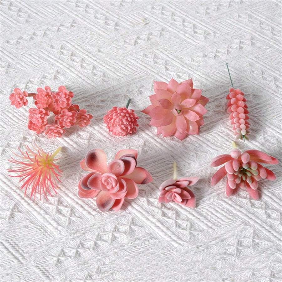 1pc Pine Cone Shaped Red-Tone Faux Plant With Flocking Texture ...