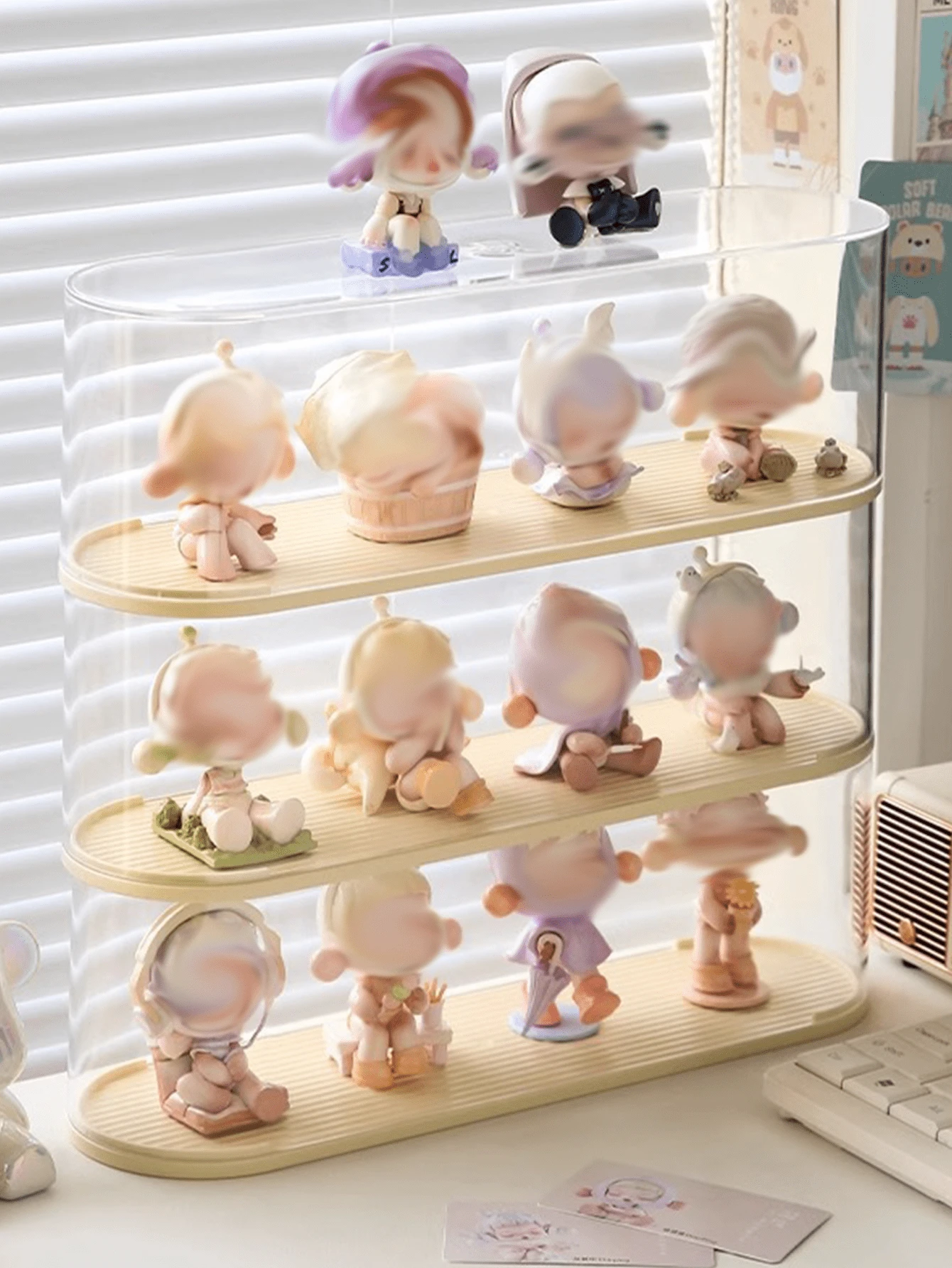 1pc Blind Box Storage Display Shelf, Clear Acrylic Doll Figure ...