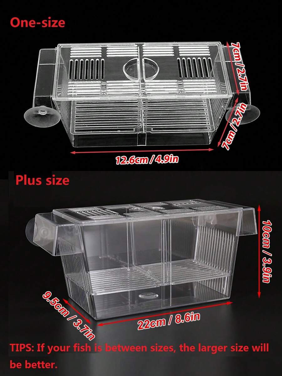 1pc Plastic Double-layer Isolation Fish Fry Box For Peacock Fish, Sick ...