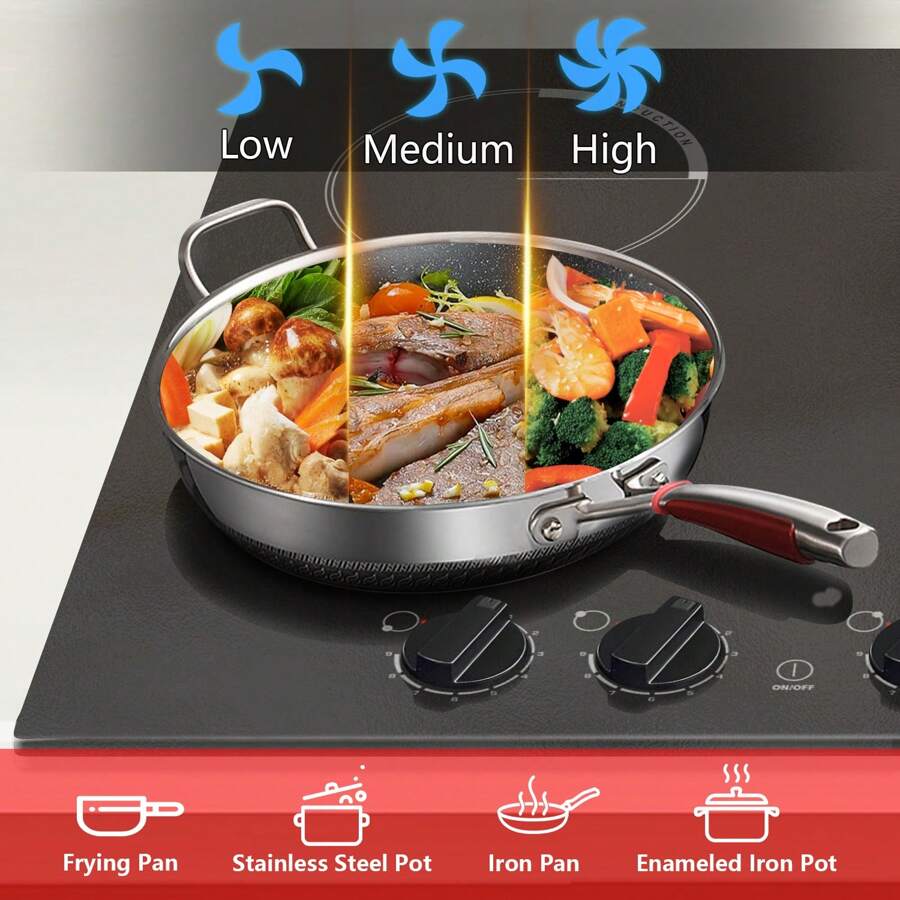 Cooksir Induction Hob 4 Zone, 7000W, Electric Hob 59cm Built-In Hob ...