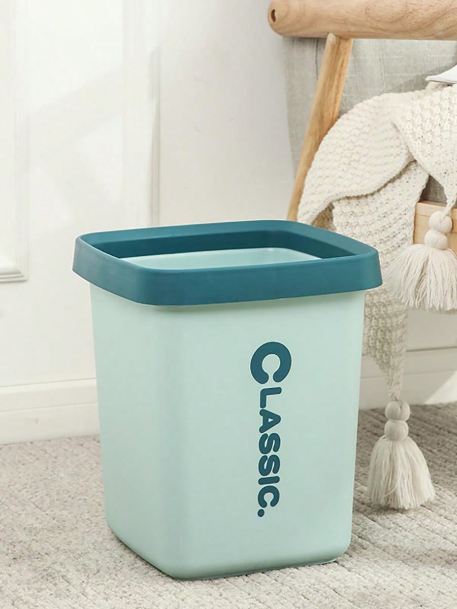 1pc Large Capacity Square Rubbish Bin For Kitchen & Living Room, With ...