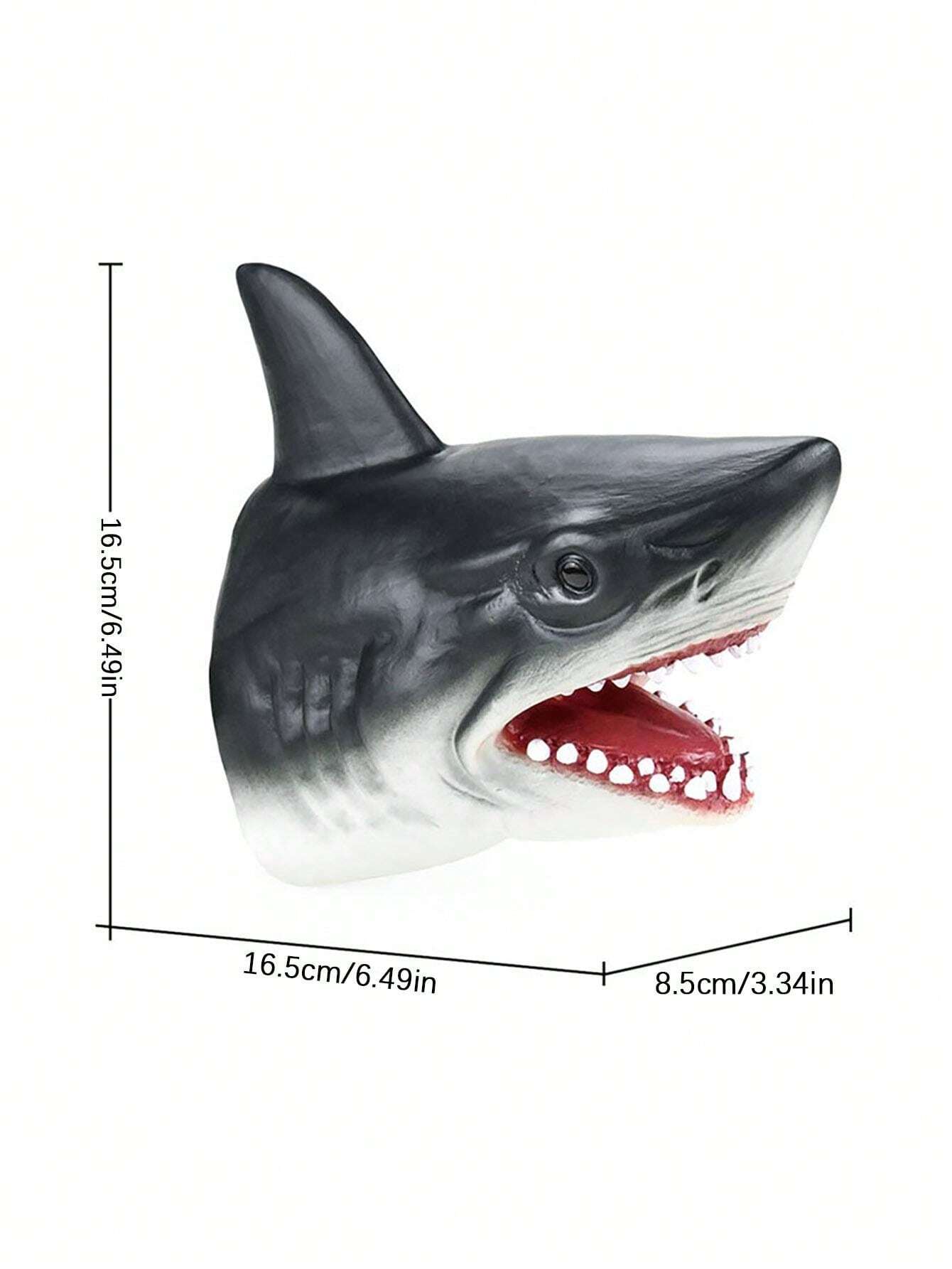 Shark Children Simulation Shark White Tiger Head Puppet Soft Rubber ...