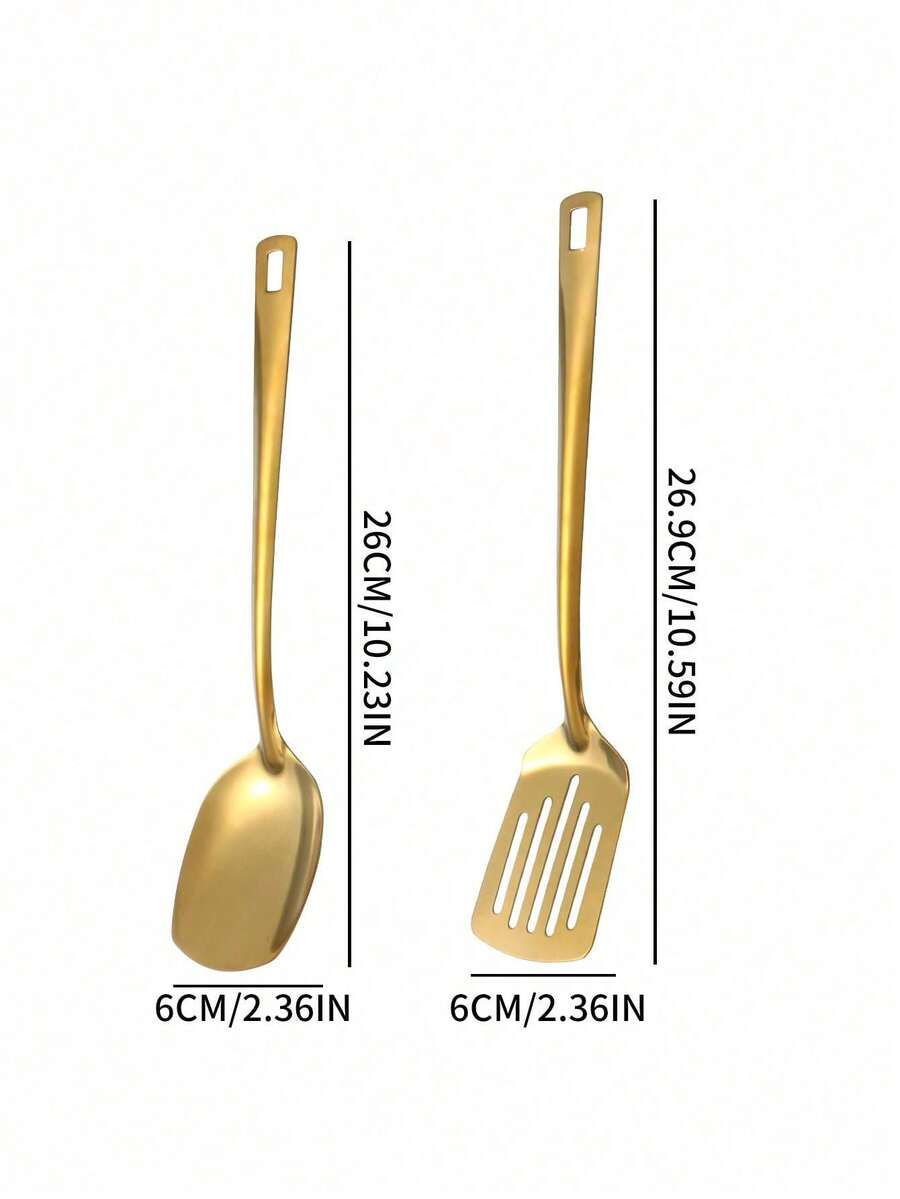 1/2pcs Stainless Steel Cooking Spatulas For Serving, Cooking And ...
