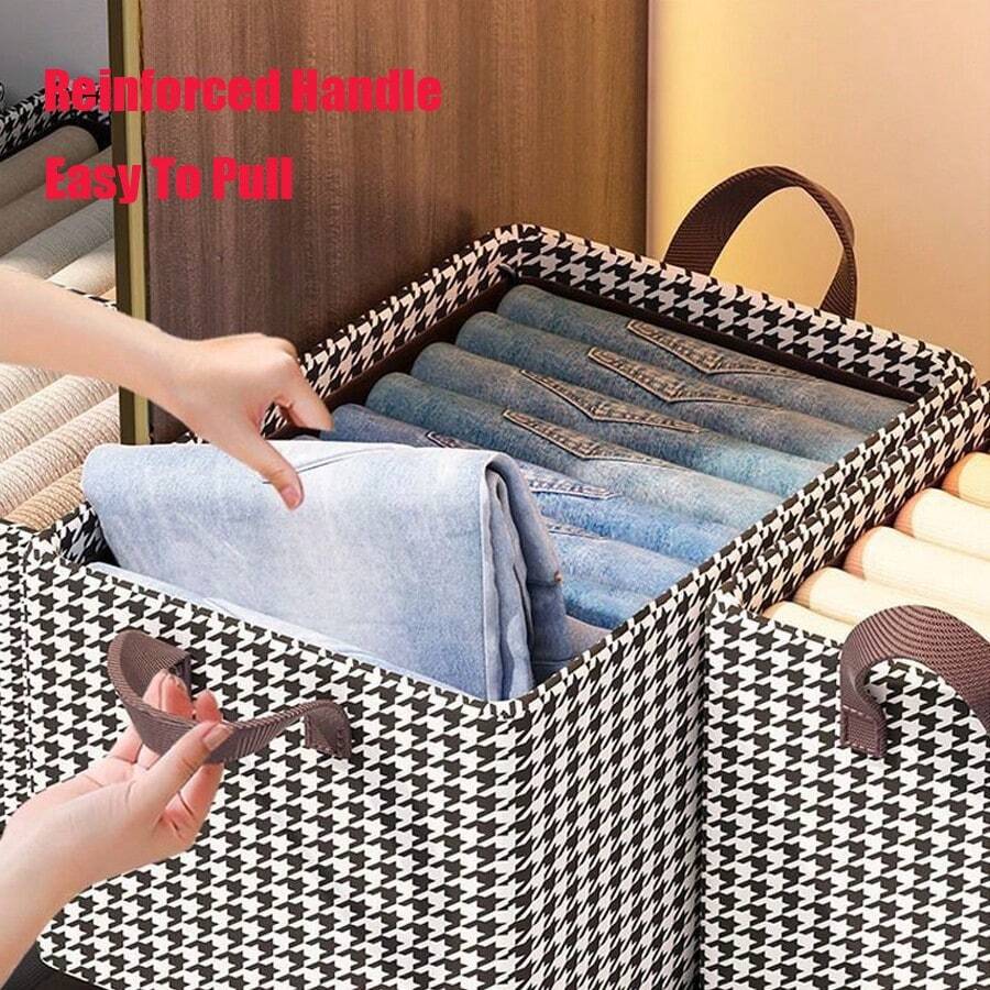 Clothing Storage Box, Thick Steel Frame Foldable Clothing Storage Box ...