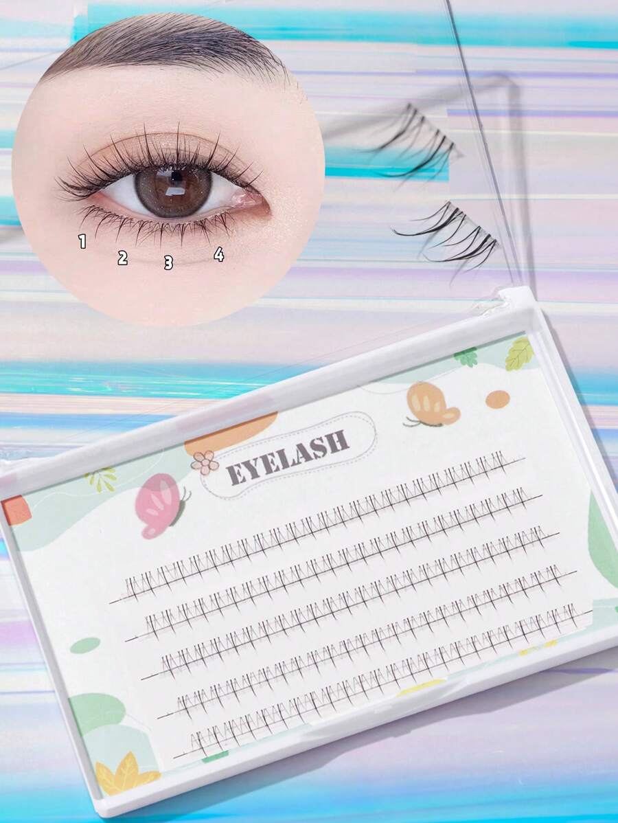 120 Clusters Natural-Looking Faux Under Eyelashes (6mm) Divided Into ...