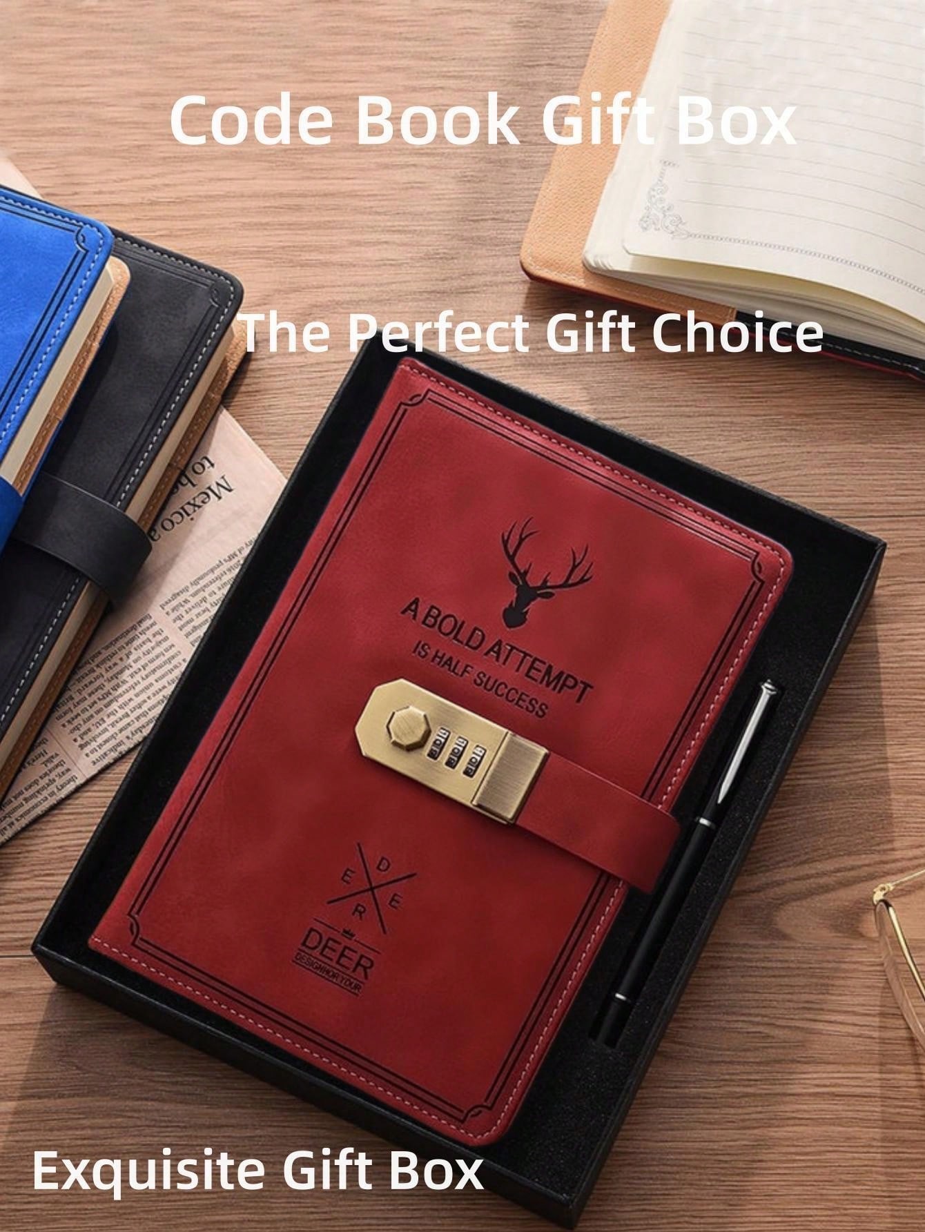 A5 Vintage Password Locked Diary With Thick Creative Notebook For ...