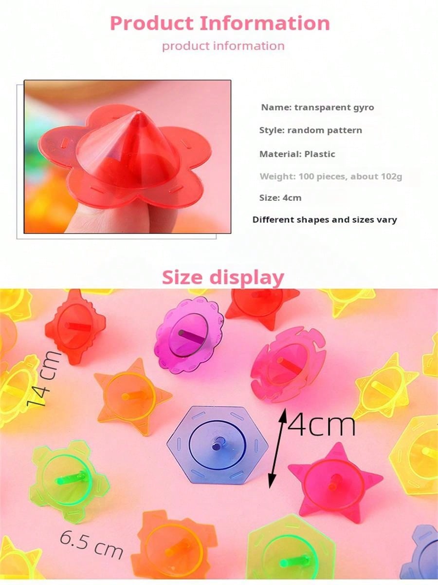 Small Toy, Transparent Top, Plastic Lace, Colorful Ground Turning Toy ...