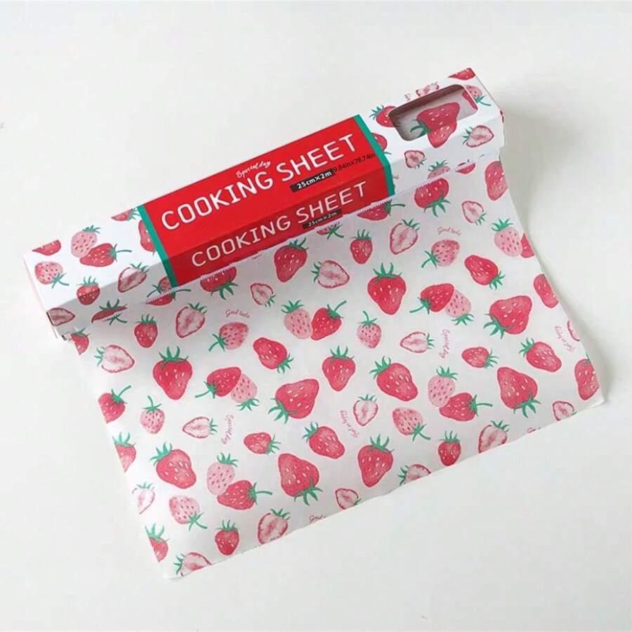 Strawberry Pattern Household Boxed Baking Wax Paper, Sandwich Wrapping ...