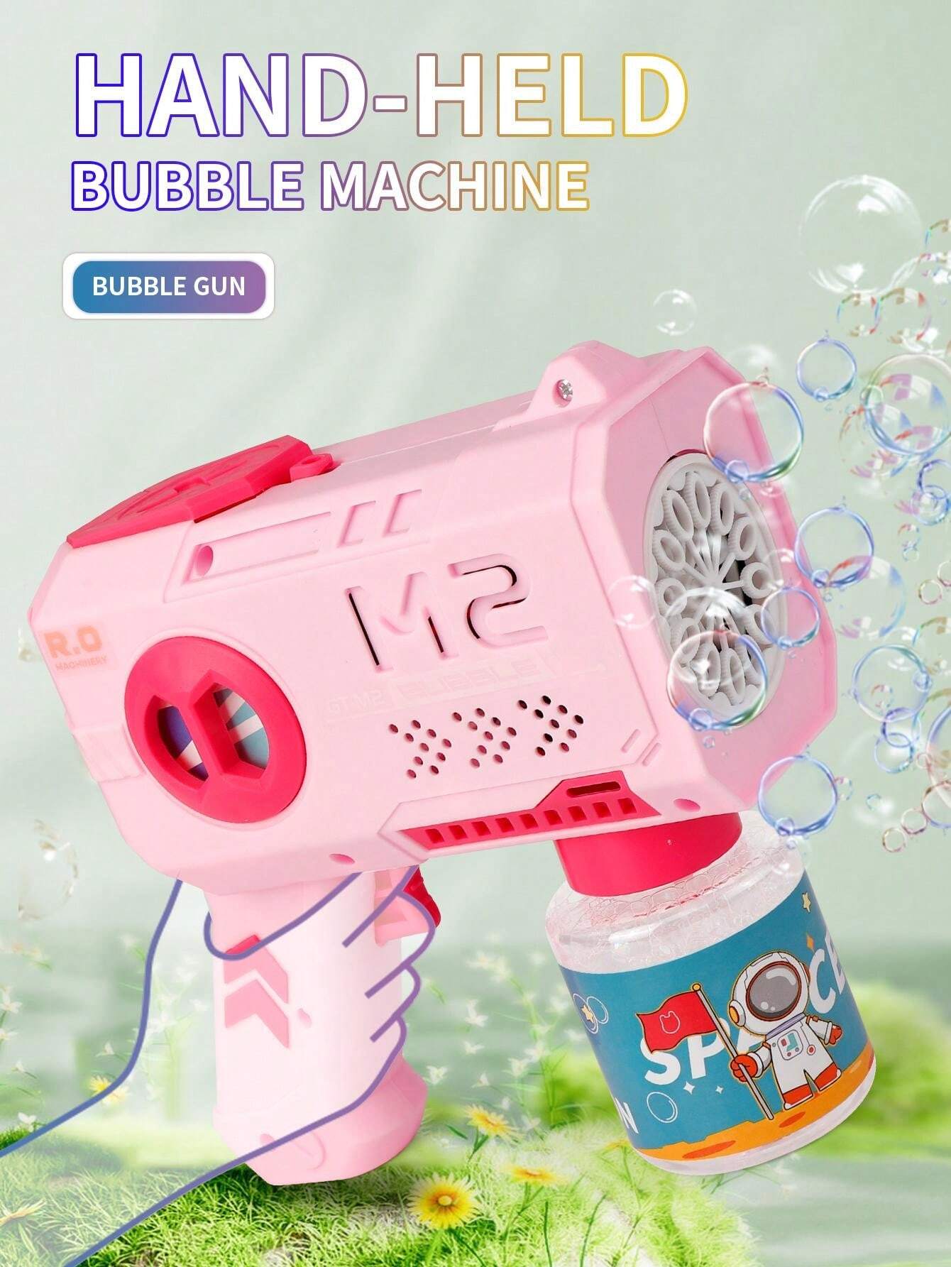 Automatic 12-Hole Handheld Bubble Blower Machine Electric Bubble Gun ...