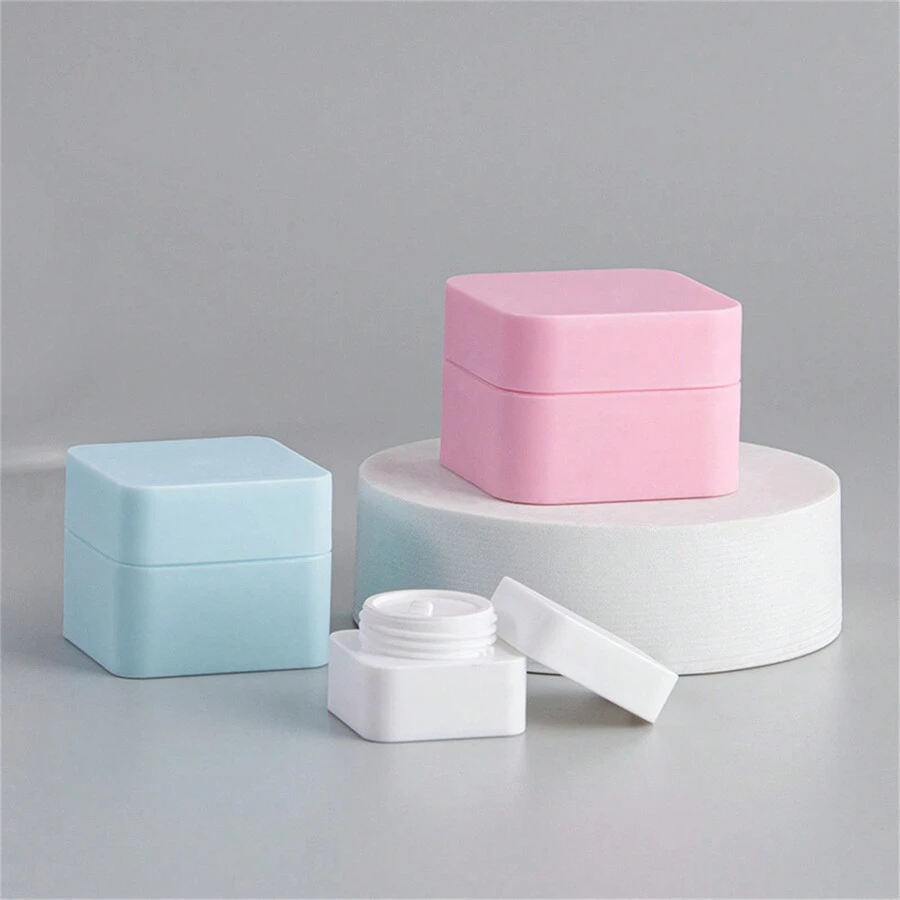 1pc Square Cream Box Double Scrub PP Cream Box Plastic Box Cosmetic ...