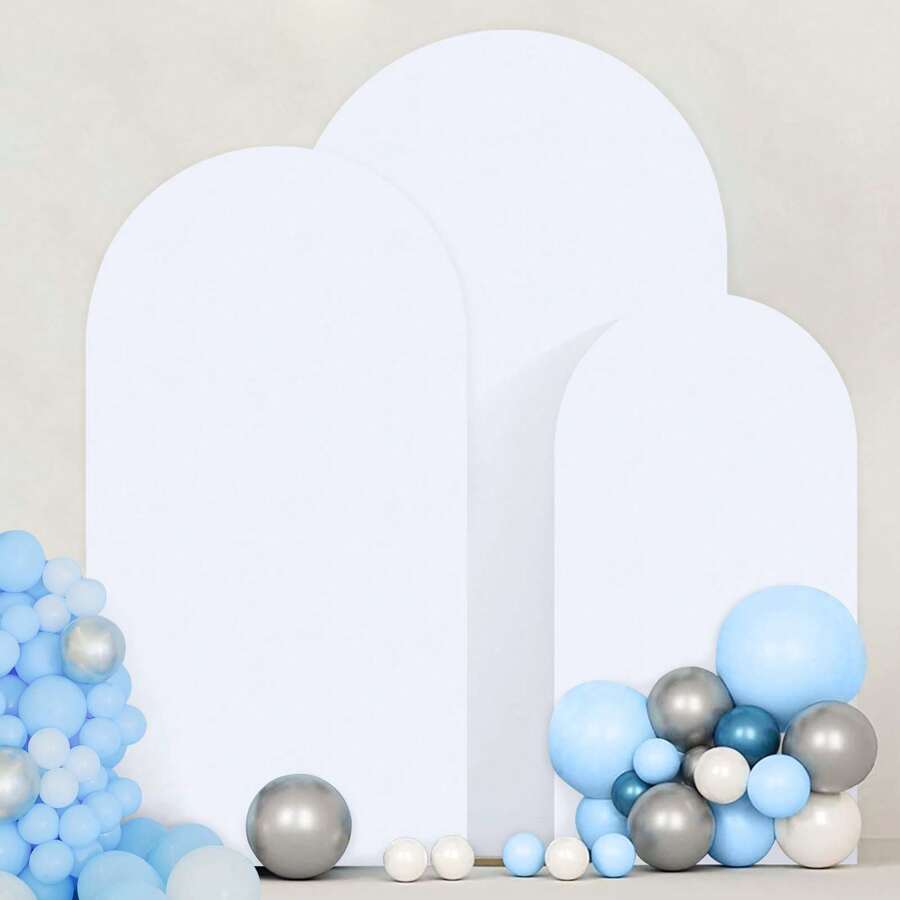 3pcs, 4/5/6 FT Arch Backdrop Cover, White Arch Stand Chiara Background ...