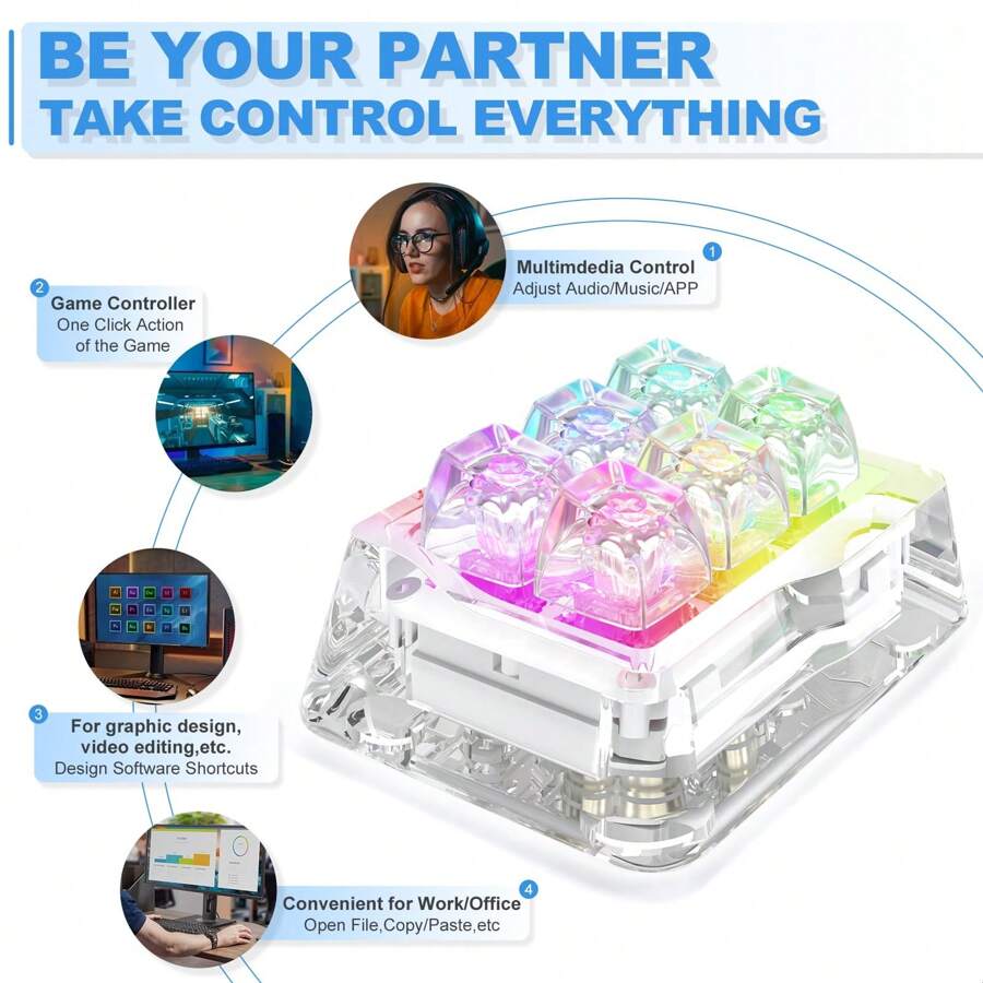 OSU Keypad One-Handed Mechanical Keyboard Support NKRO, Hotkeys, One ...