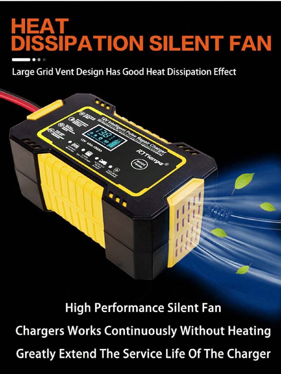 Car Battery Charger, 12V 4Ah-100Ah Smart Battery Trickle Charger ...