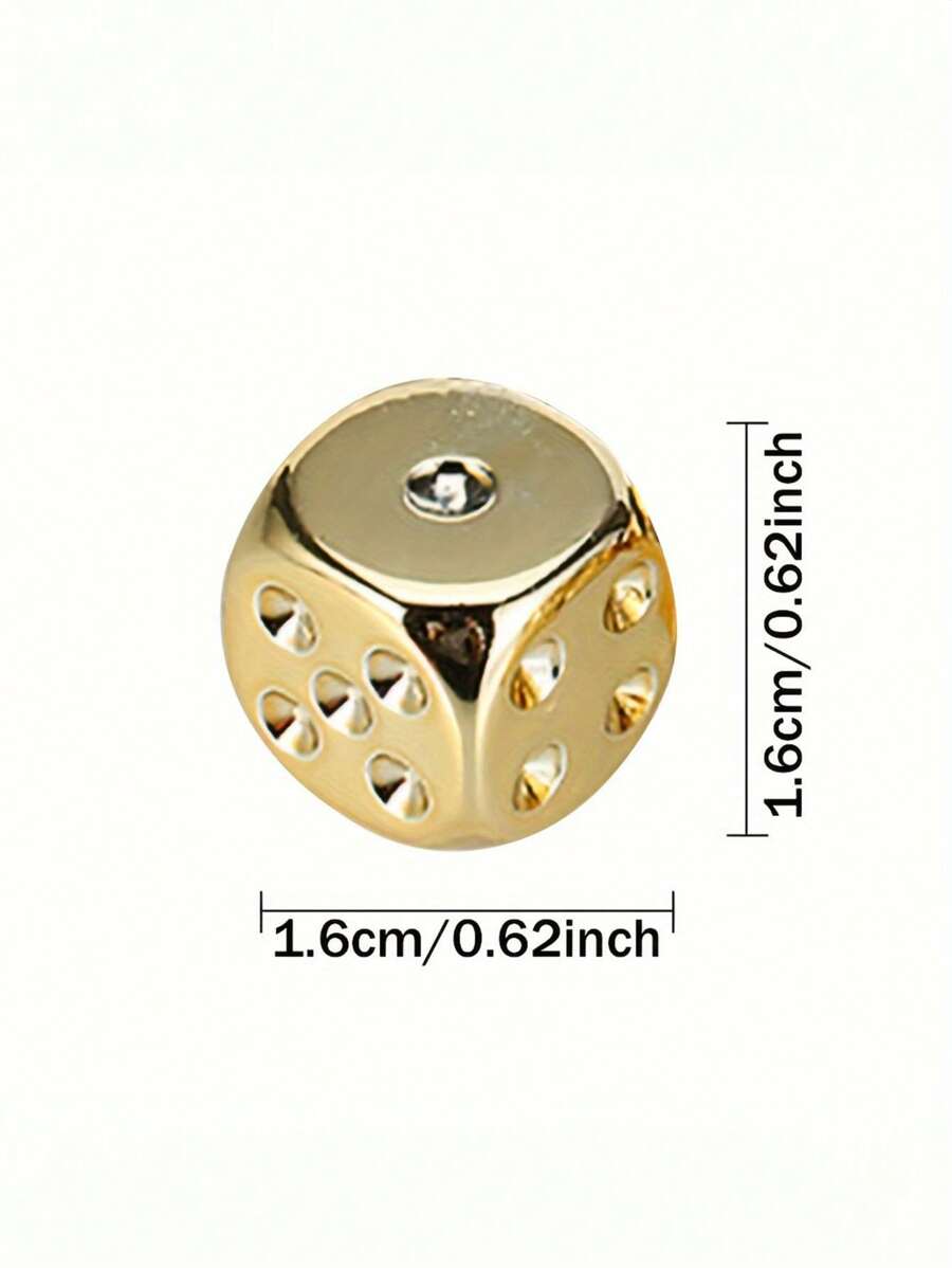 5pcs, Electroplated Gold-Plated Dice Set, Multi-Sided Dice Set, Essential Toys For Multi-Person ...