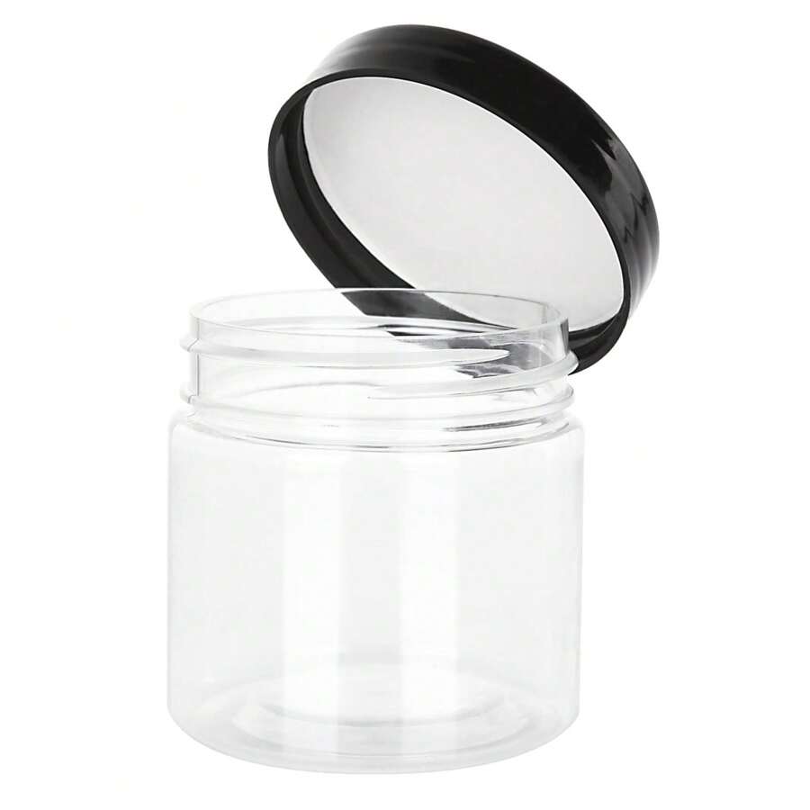 12 Packs 4 Oz Round Clear Cosmetic Container Jars With Lids, Clear ...
