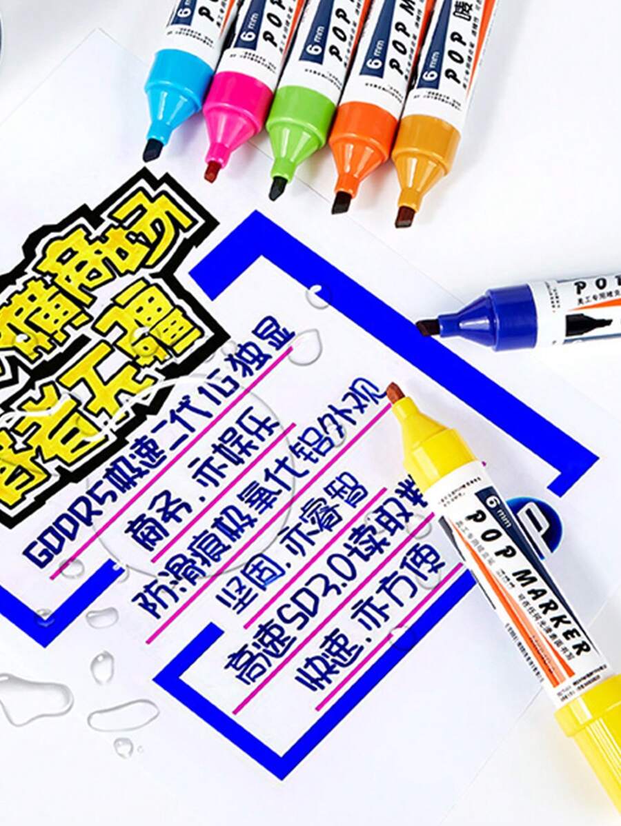 Pop Marker Pen, Refillable, Advertising Pen, Student Poster Pen ...