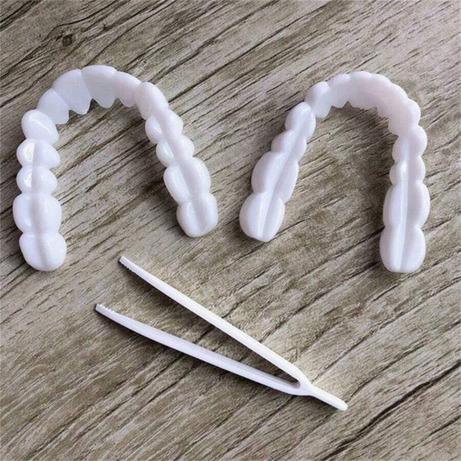 1 Set New Upgrade Nonporous Upper And Lower Teeth Braces, Simulated ...