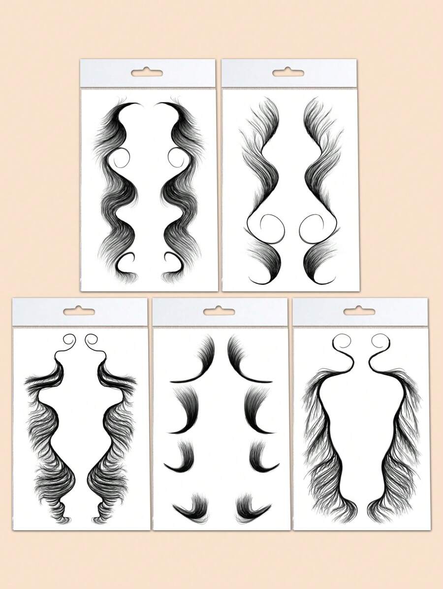 5 Sheet Temporary Hair Edges Tattoo Sticker Waterproof Long Lasting ...