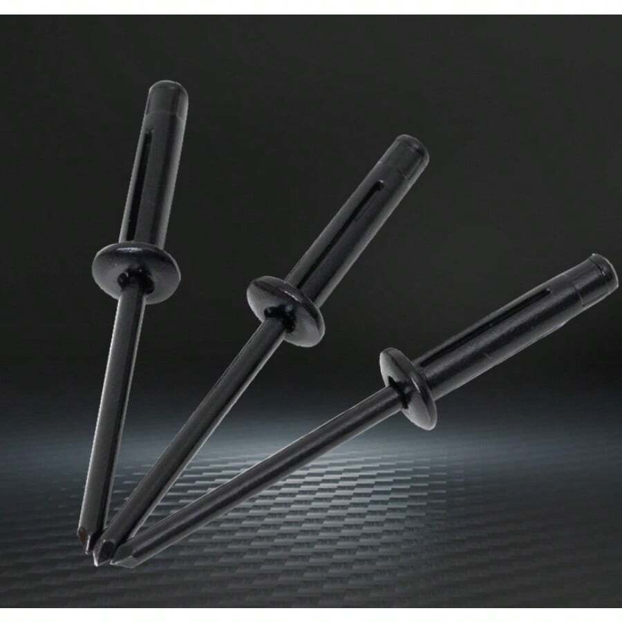 1Pack Full Black Painted Aluminium Trifold Blind Rivets Nail Pop Bulb ...