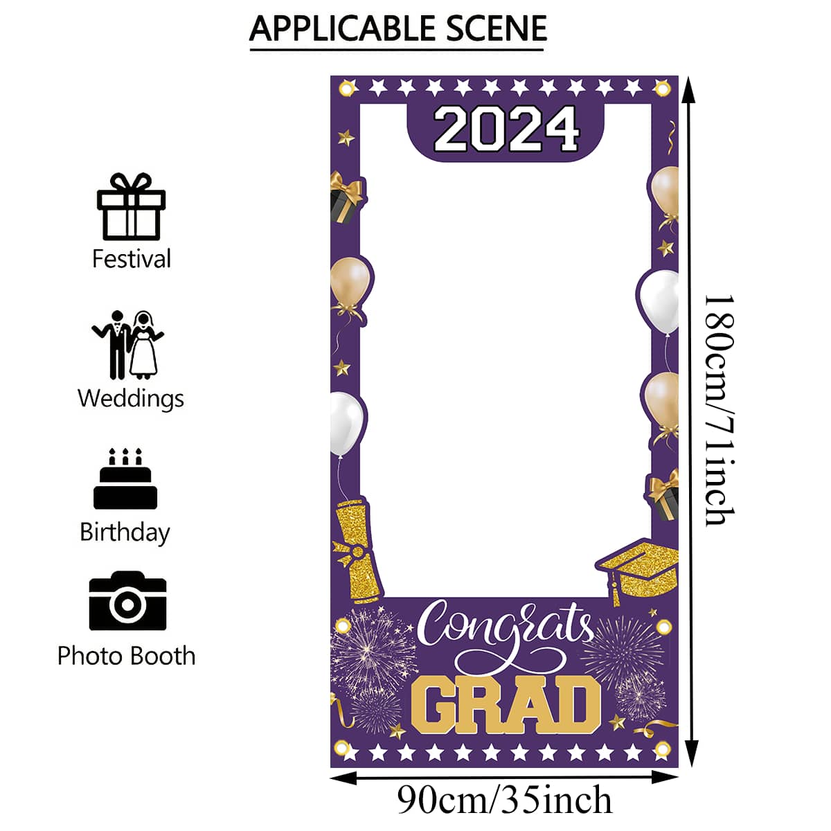 2024 Graduation Selfie Photo Frame Banner Backdrop Class Of 2024 Photo ...
