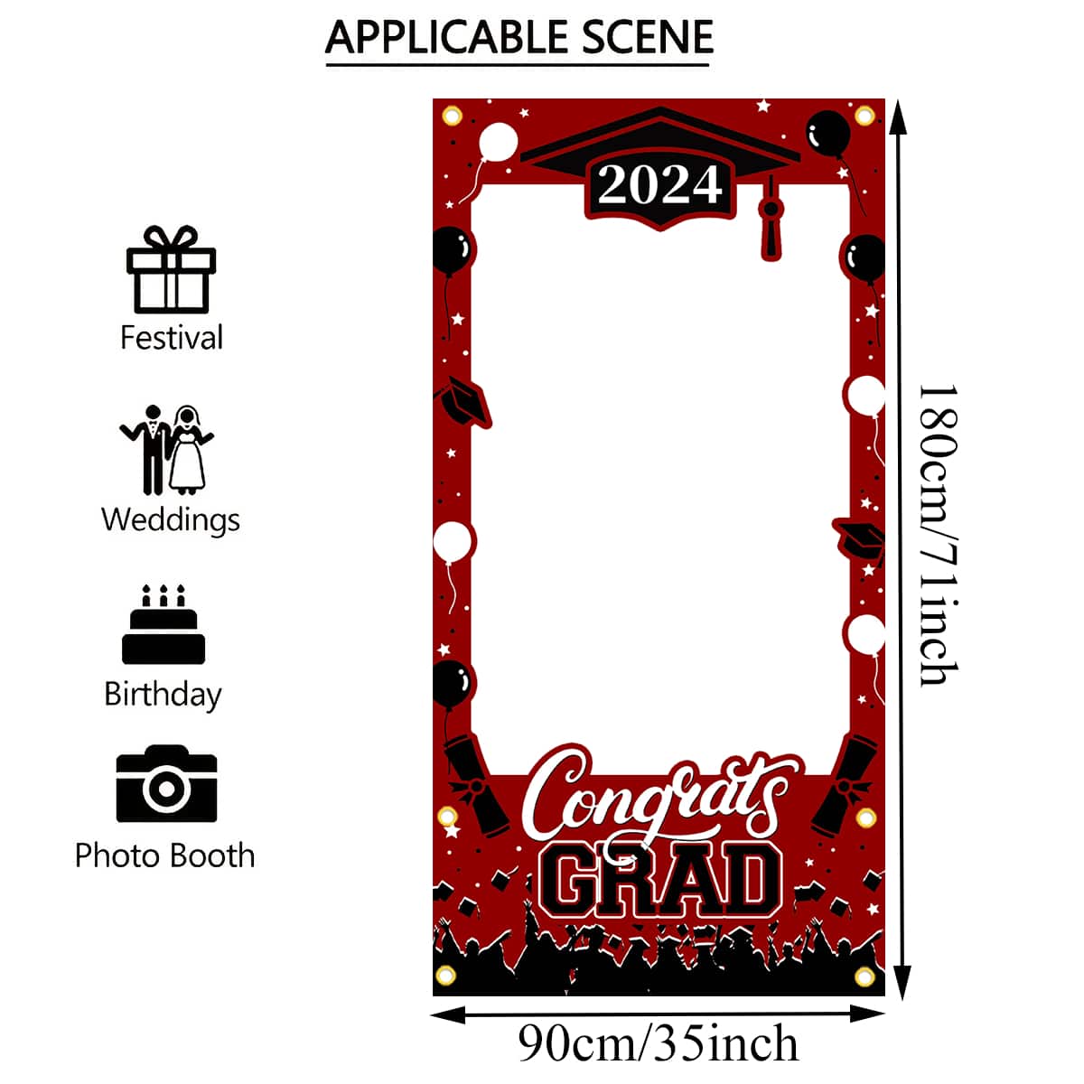2024 Graduation Selfie Photo Frame Banner Backdrop Class Of 2024 Photo ...
