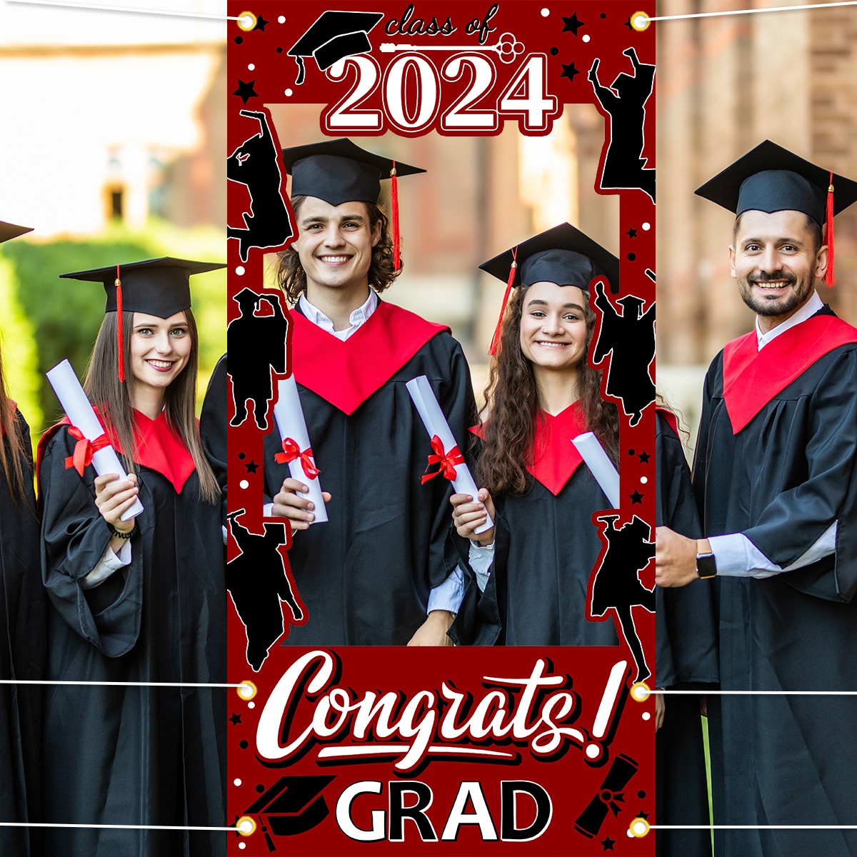 2024 Graduation Selfie Photo Frame Banner Backdrop Class Of 2024 Photo ...
