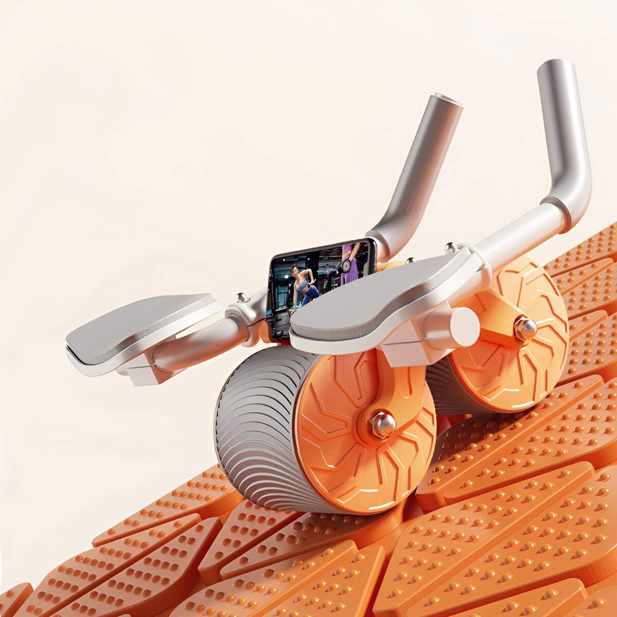 New Ab Roller Ab Wheel Roller With Elbow Support Automatic Rebound ...