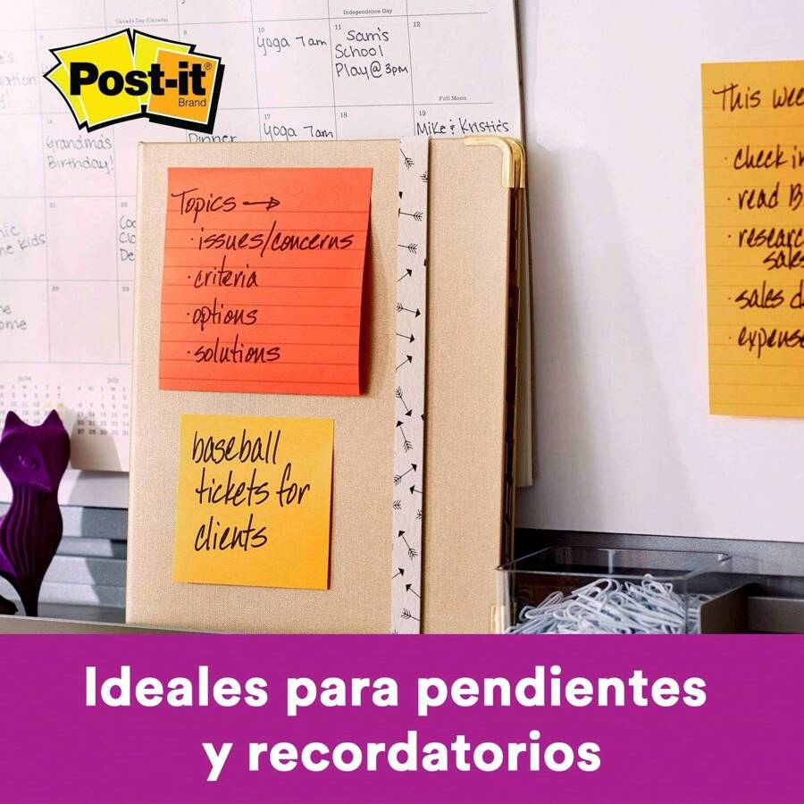Post It Super Sticky Notes 4x4 In 3 Pads 2 Pack | SHEIN USA
