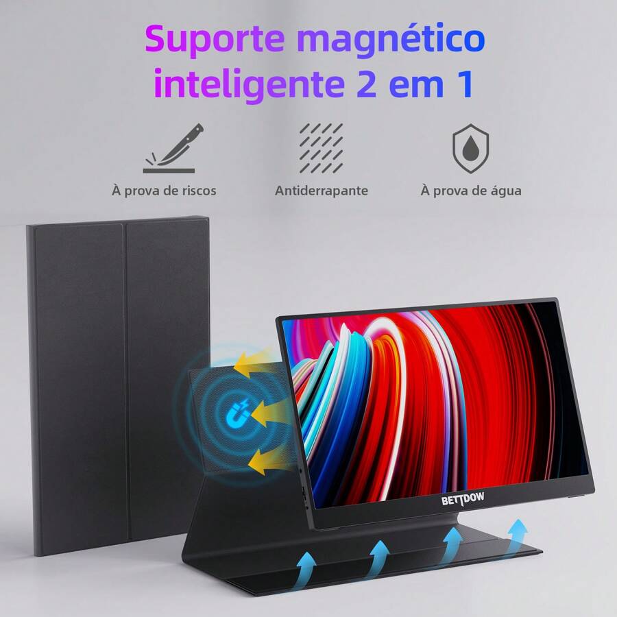 BETTDOW Monitor portátil de 15,6 ", extensor de tela 1080P Plug&Play ...
